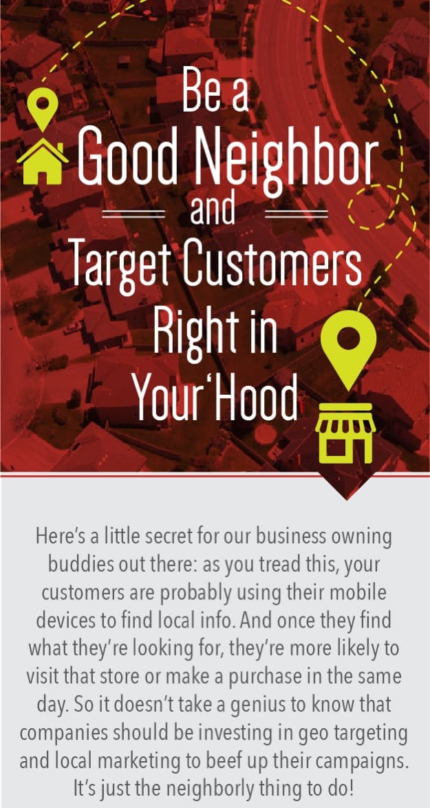 Be A Good Neighbor And Target Customers In Your 'Hood